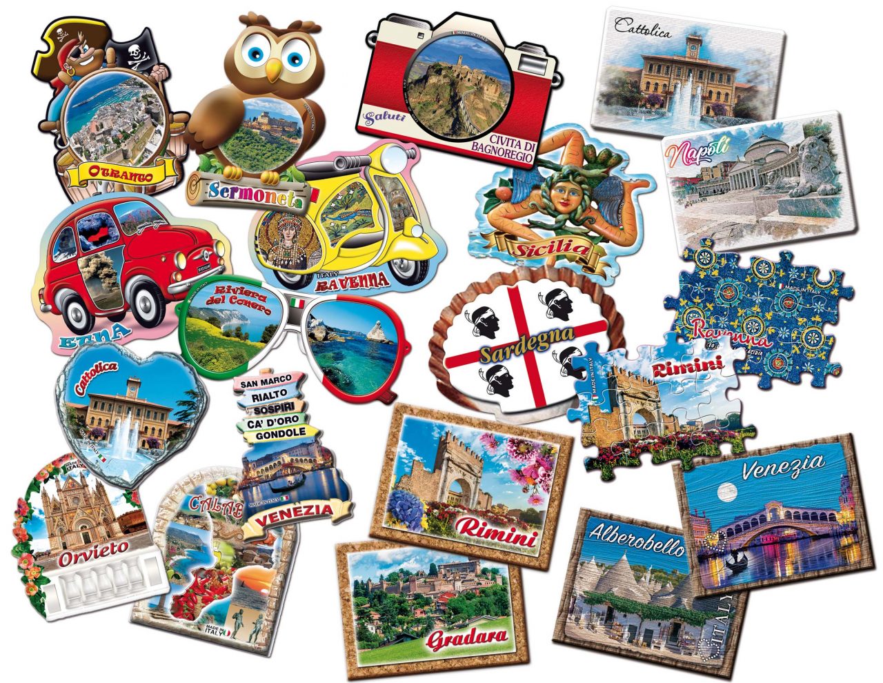 Ingrosso souvenir turistici, calamite e magneti personalizzati ...
